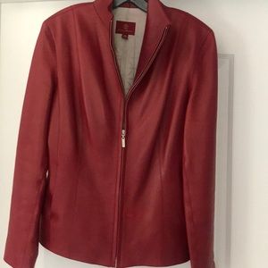 Cole Haan | Jackets & Coats | Cole Haan Red Leather Jacket | Poshmark